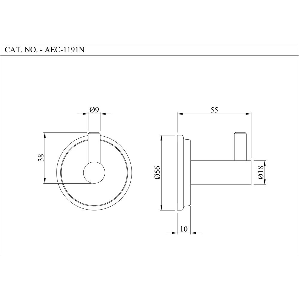 Essco Accessories Bathroom Robe Hook Single Hook Essco Accessories Bathroom Robe Hook Single Hook