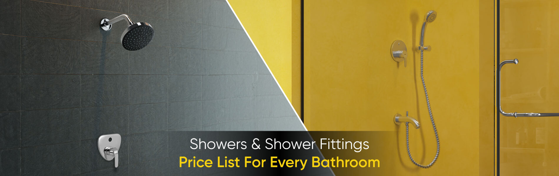 Showers & Shower Fittings Price List For Every Bathroom